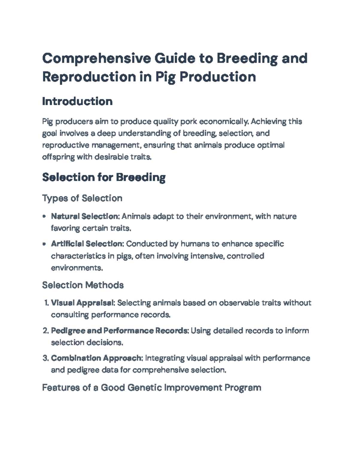 Comprehensive Guide to Breeding and Reproductive Management in Pigs ...