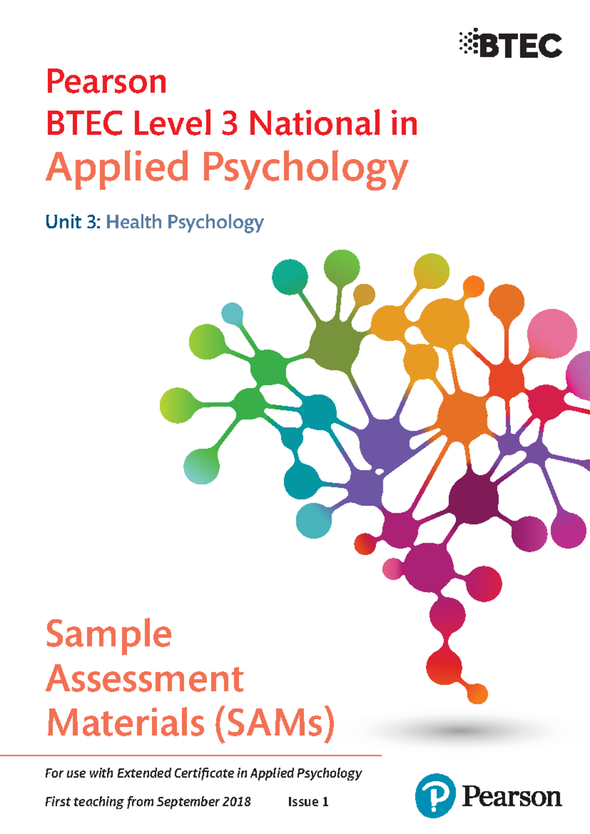 Sams unit 3 health psychology - Pearson BTEC Level 3 National in ...