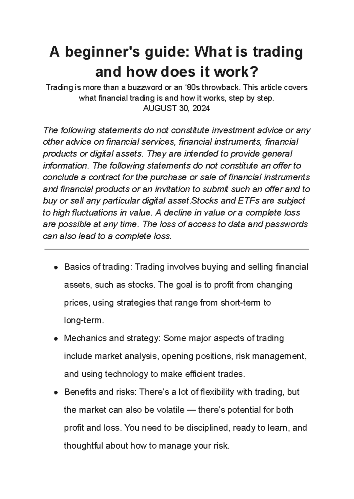 A beginner's guide- What is trading and how does it work-1 - A beginner ...
