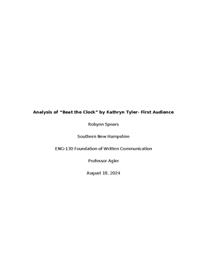 ENG 130 Module 7-1 Project - Analysis of “Take a Break!” by Nicole ...