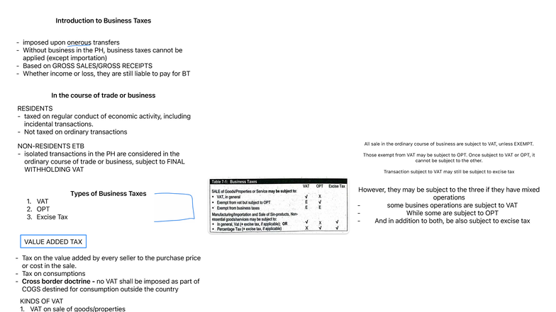 Introduction to Business Taxes in the PH: VAT and Other Types - Studocu