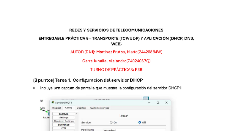 P6 - Redes y Servicios de Telecomunicaciones: Práctica 6 - DHCP y DNS ...