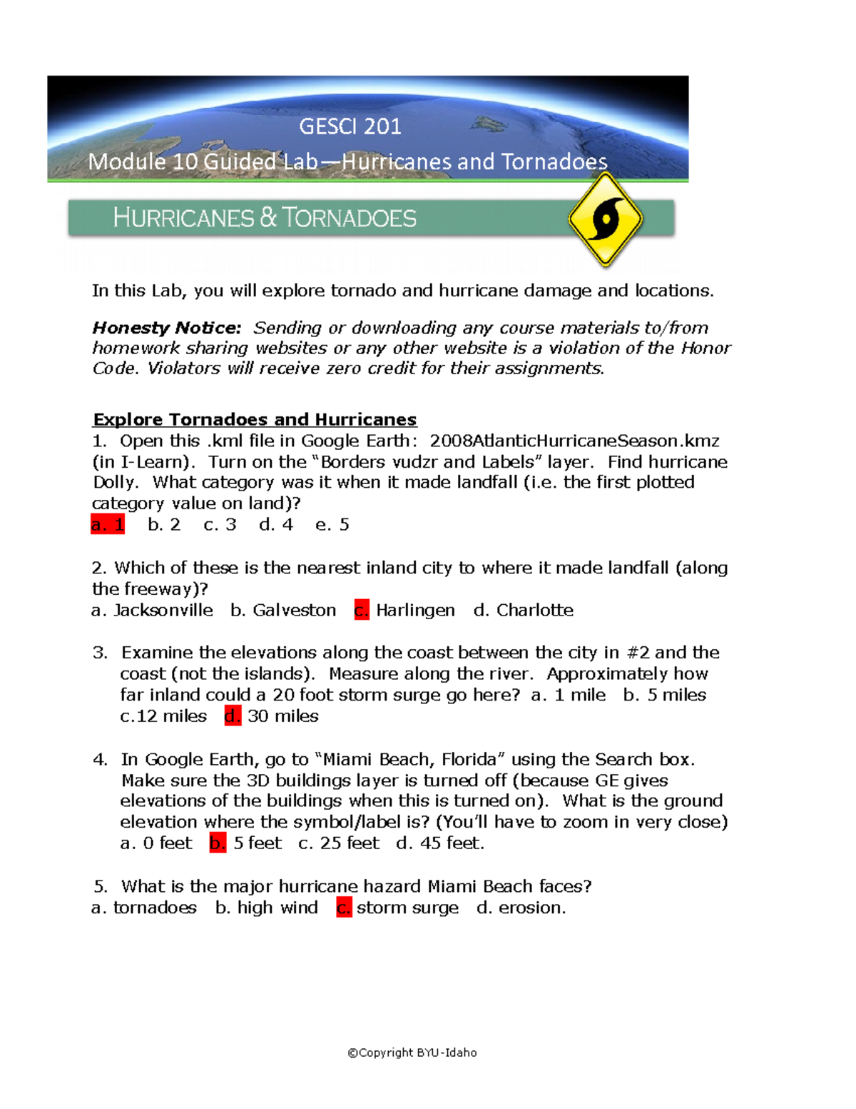 Guided Lab 10 - In this Lab, you will explore tornado and hurricane ...