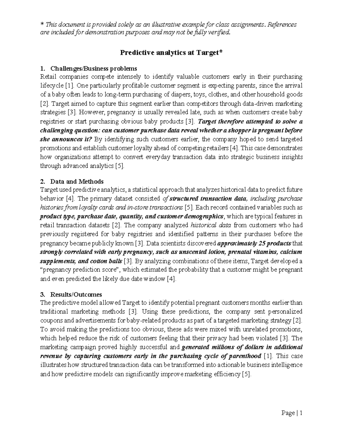 Predictive Analytics Case Study: Target's Marketing Strategy (Wk2 ...