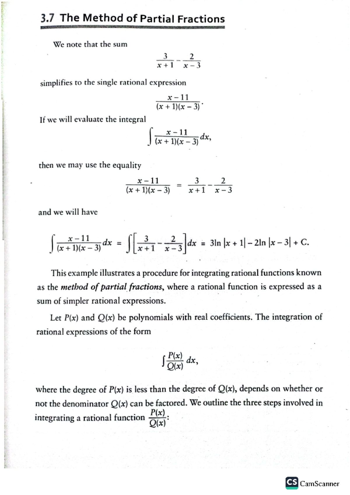 Integration by Partial Fraction - Bachelor of Science in Office ...