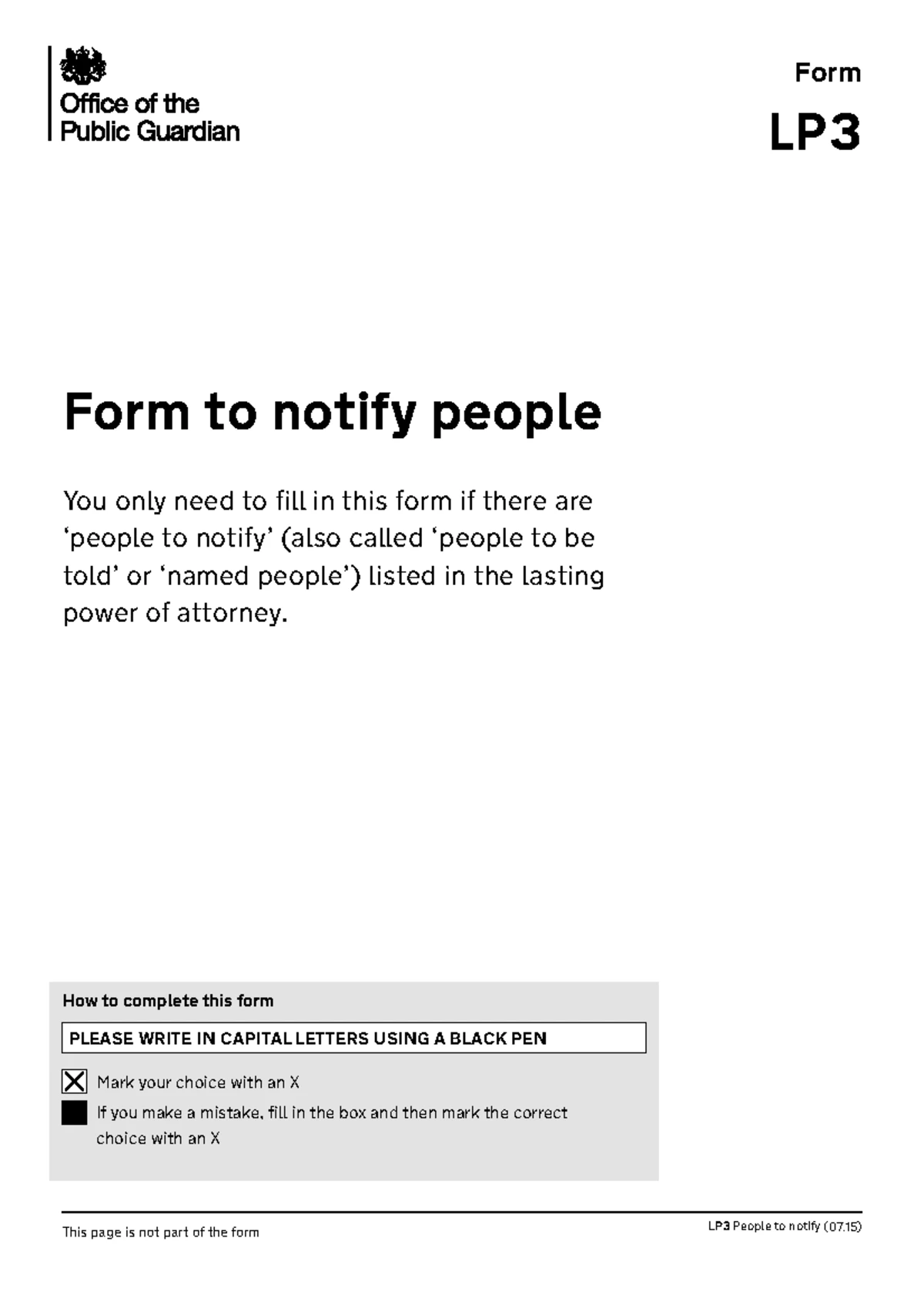 LPC Continuation Sheets for Lasting Power of Attorney (LPA) Form - Studocu