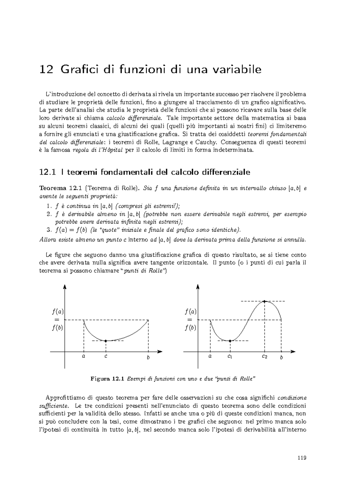 Appunti di Matematica Generale: Grafici e Teoremi Fondamentali del ...