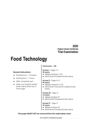 Year 12 Food Technology: Exploring the Australian Food Industry Sectors ...
