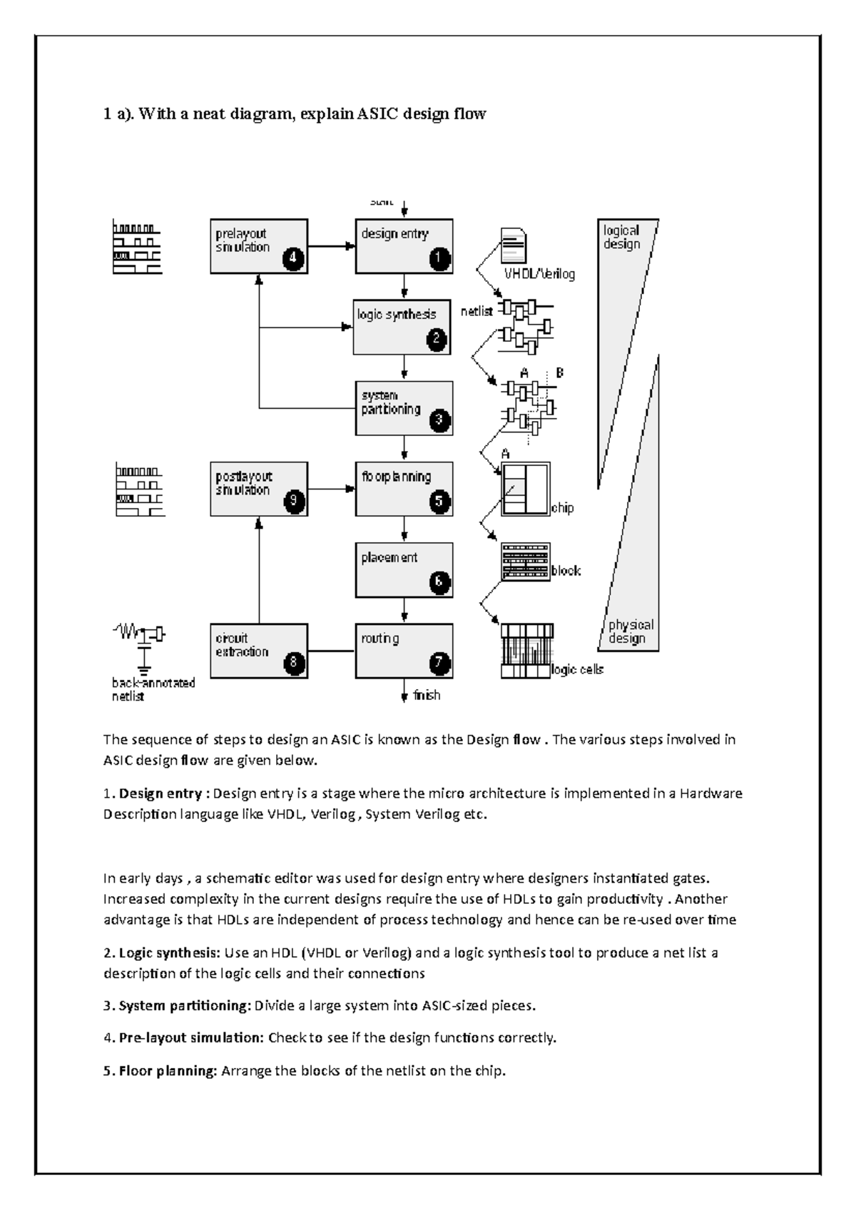 ASIC Design Flow & Standard Cell Architecture Overview (AVLSI) - Studocu