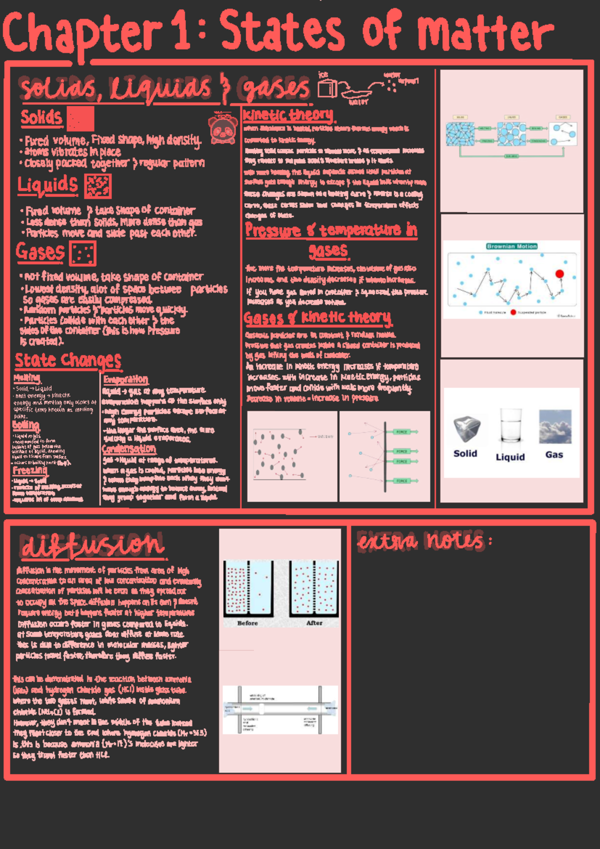 Igcse Chemistry Notes - States of Matter: Solids, Liquids, Gases - Studocu