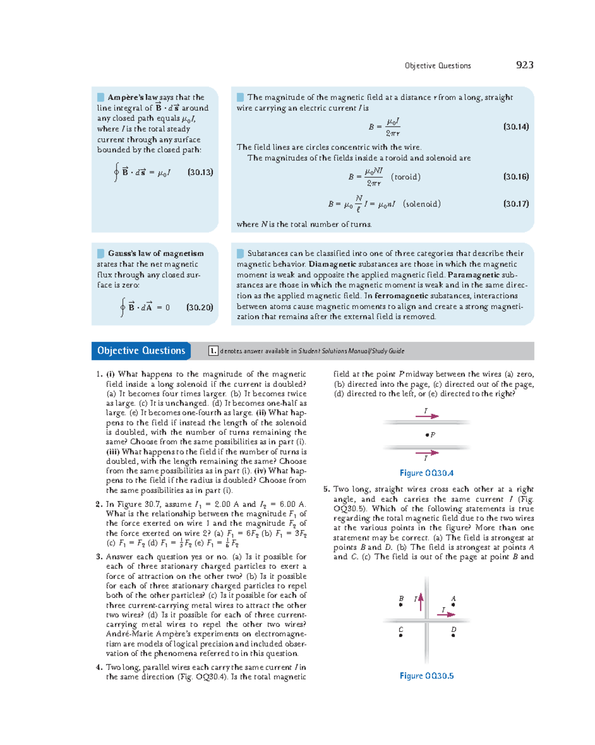 Phys 2 - Chapter 30 Objective Questions on Magnetic Fields - Studocu