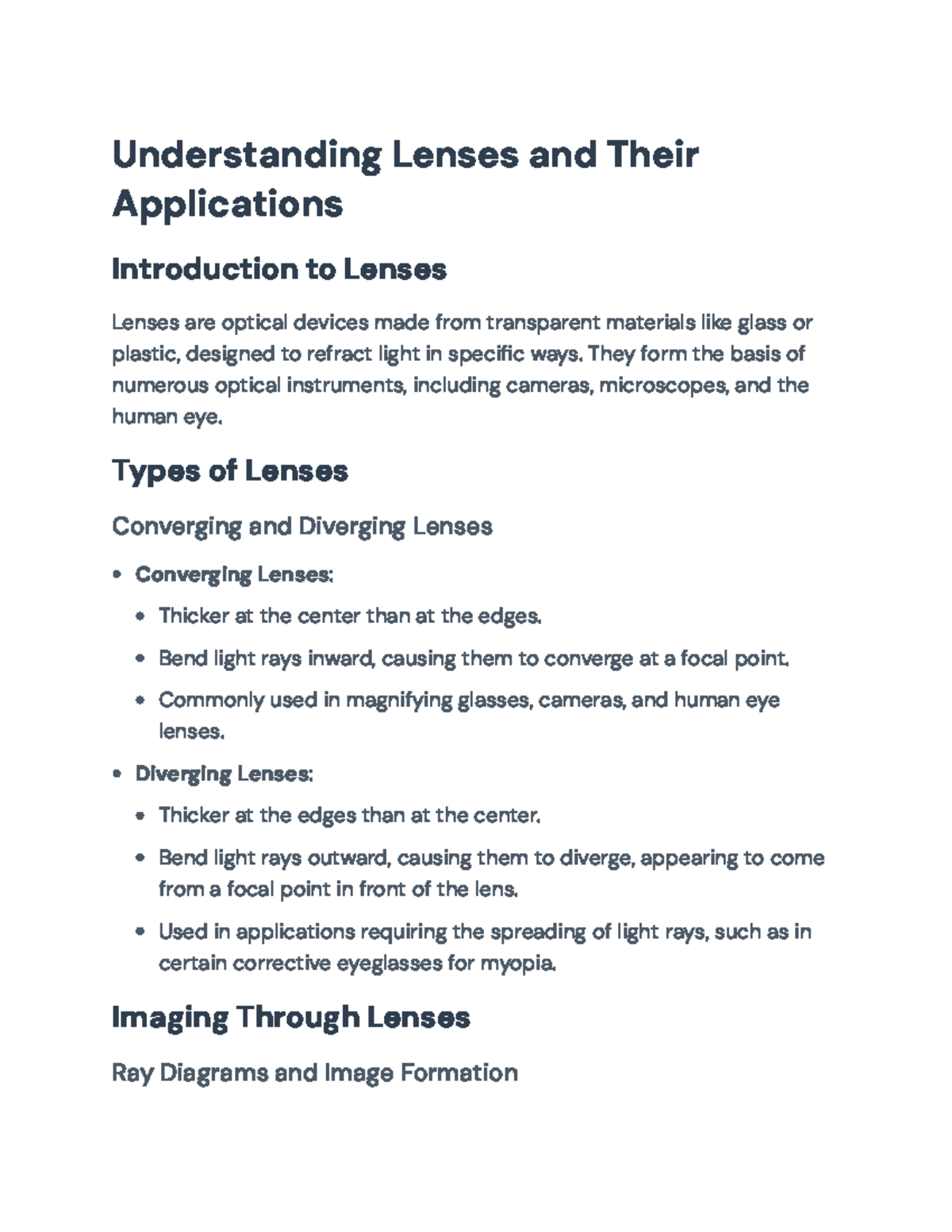 Optics and Lenses: Functions, Applications, and Demonstrations ...