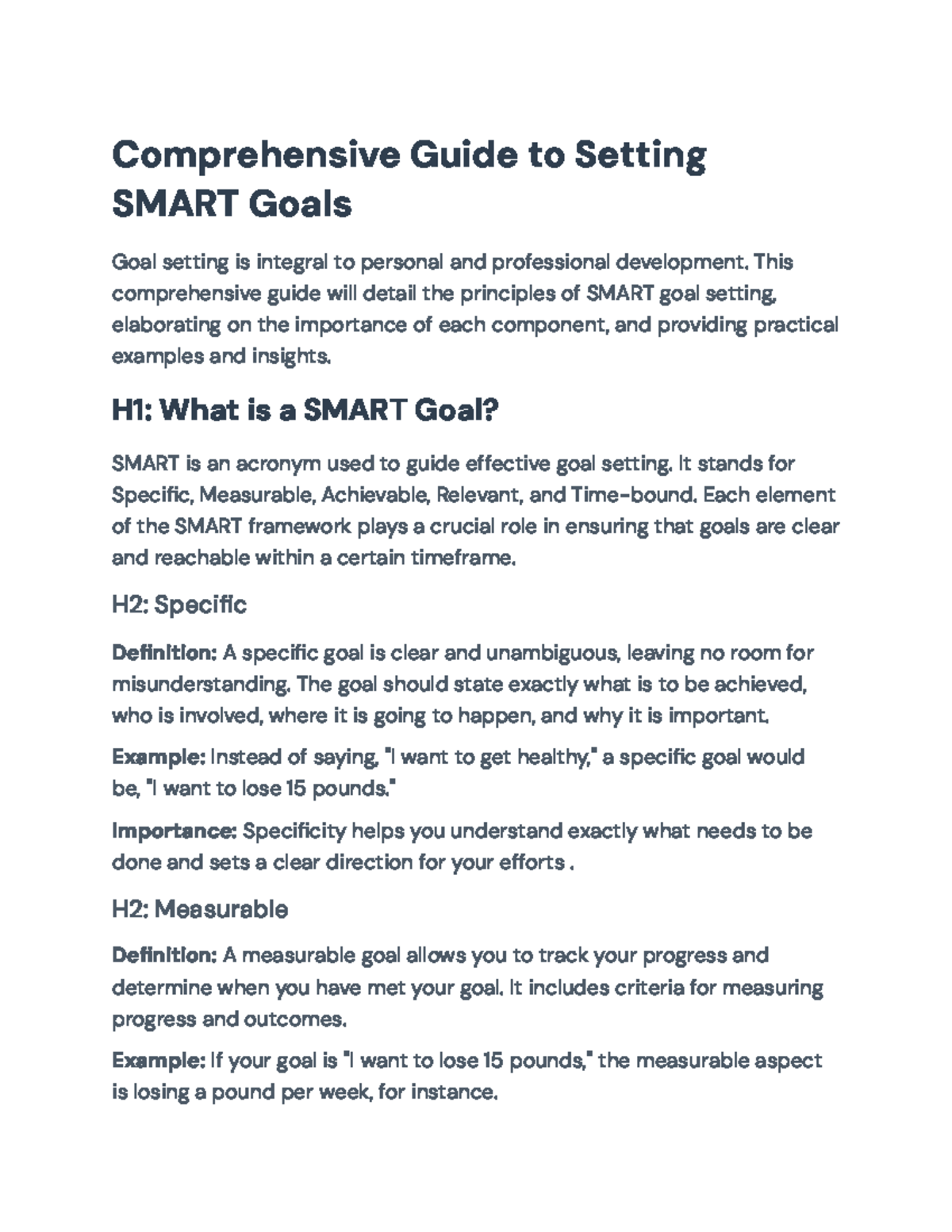 Comprehensive Guide on SMART Goals for Personal Development ...