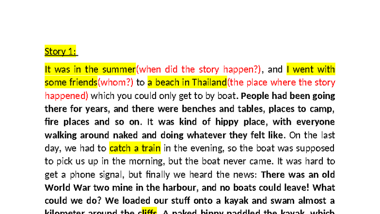 How to Write a Story in English: Tips and Techniques - Studocu