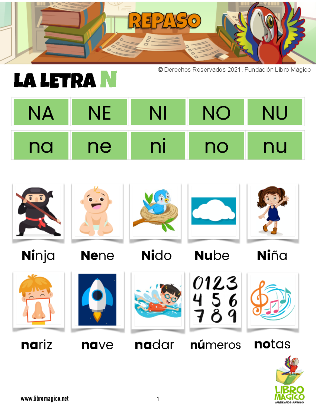 Aprendizaje de la Letra N: Actividades y Ejercicios - Studocu