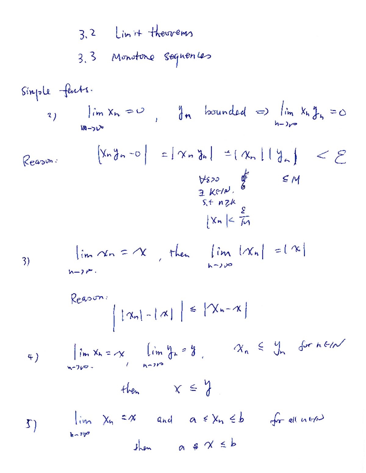Lecture 17: Limit Theorems and Monotone Sequences - MA 34100 - Studocu