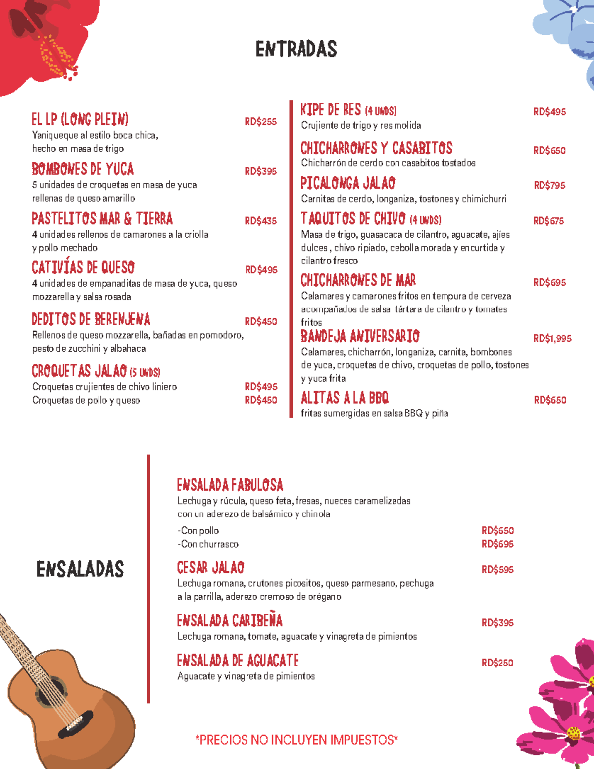 MENU JALAO SD: Deliciosas Opciones de Comida y Postres - Studocu