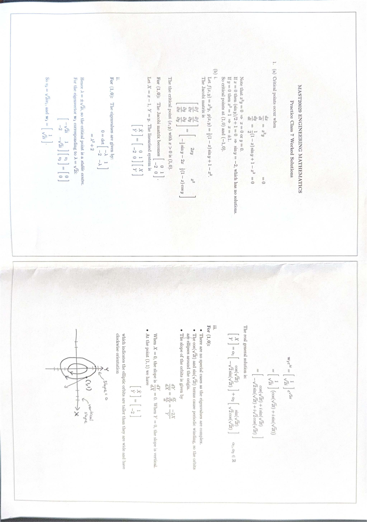 Mast20029 Engineering Mathematics Practice Class 7 Worked Solutions