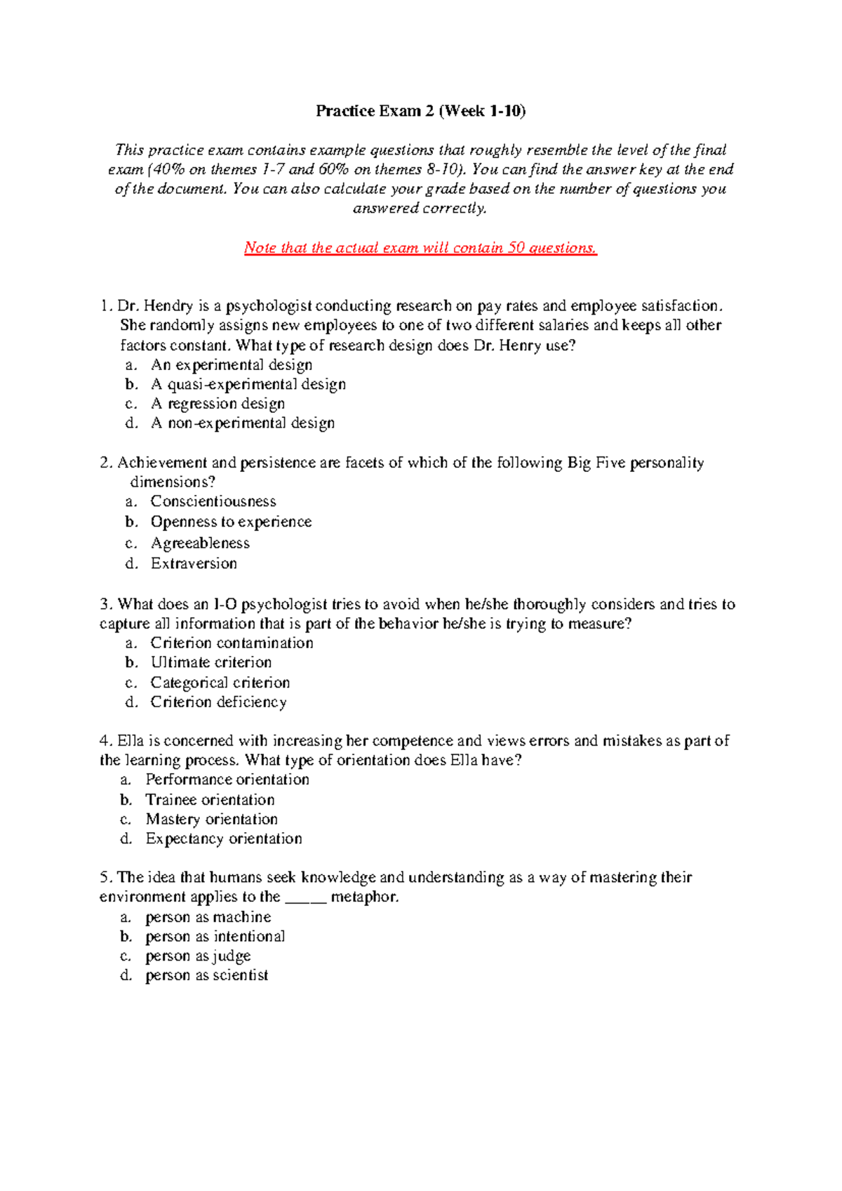 Practice Exam 2 Questions & Answers for ENG Course (Week 1-10 ...