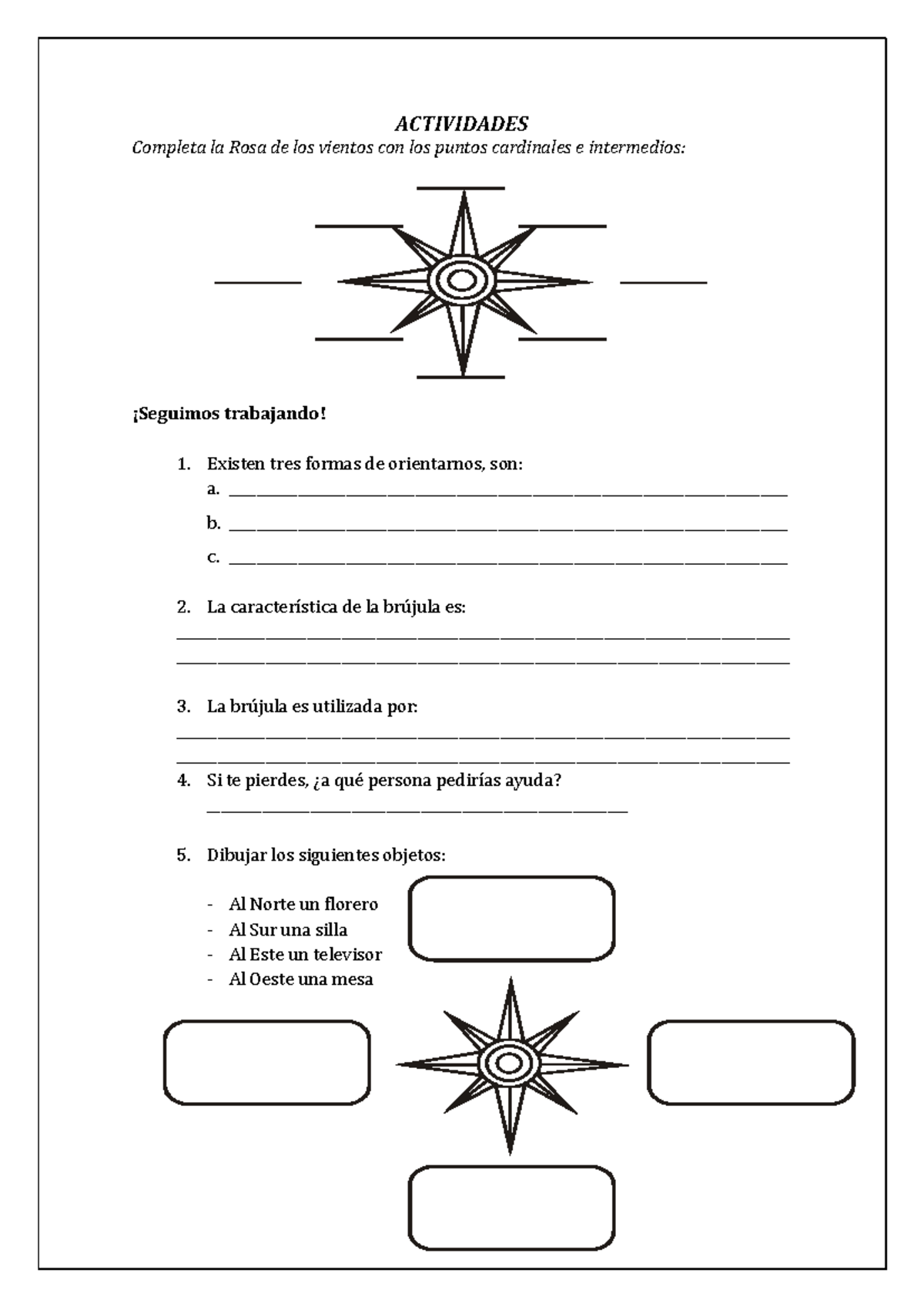 Actividades de Orientación y Ubicación en el Aula - Studocu