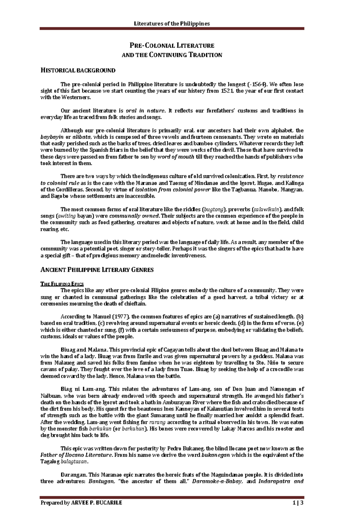 Pre-Colonial Literature of the Philippines: A Comprehensive Overview ...