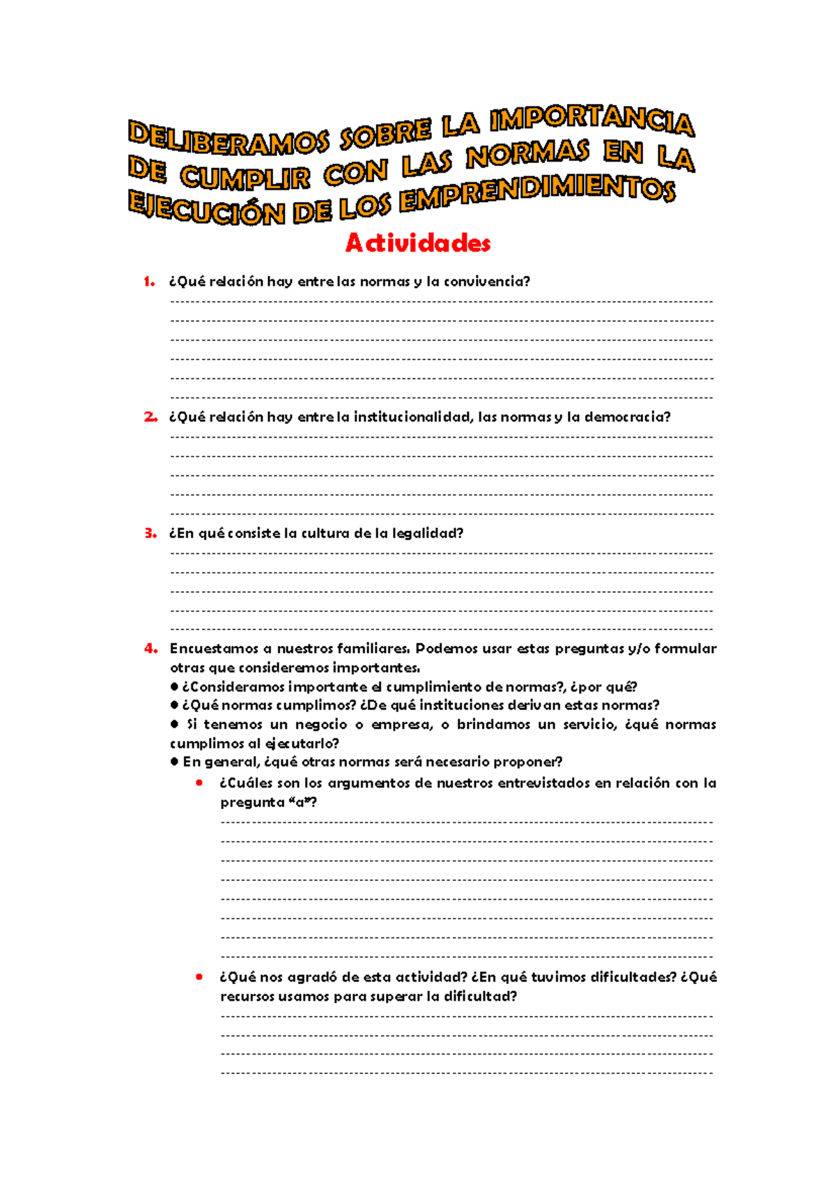 Importancia de Cumplir Normas en Emprendimientos - Actividades - Studocu