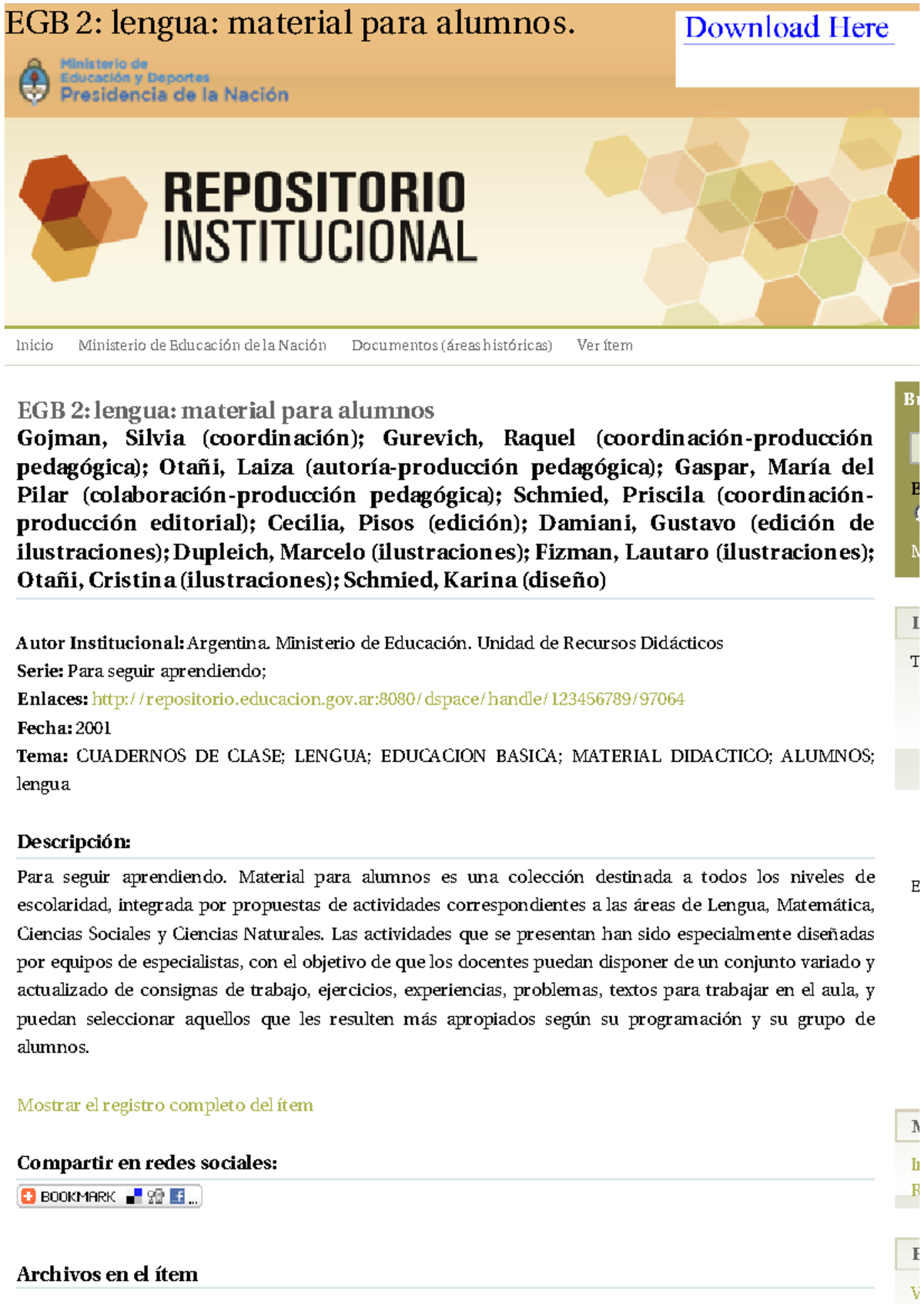 EGB 2 Lengua: Material Didáctico para Estudiantes - Studocu