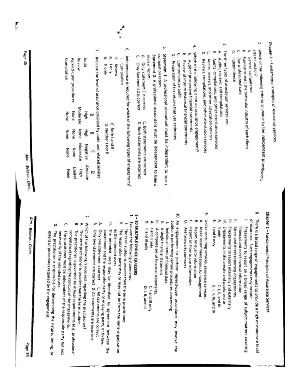 Chapter 1: Fundamental Principles of Assurance Services (1.1 - Notes ...