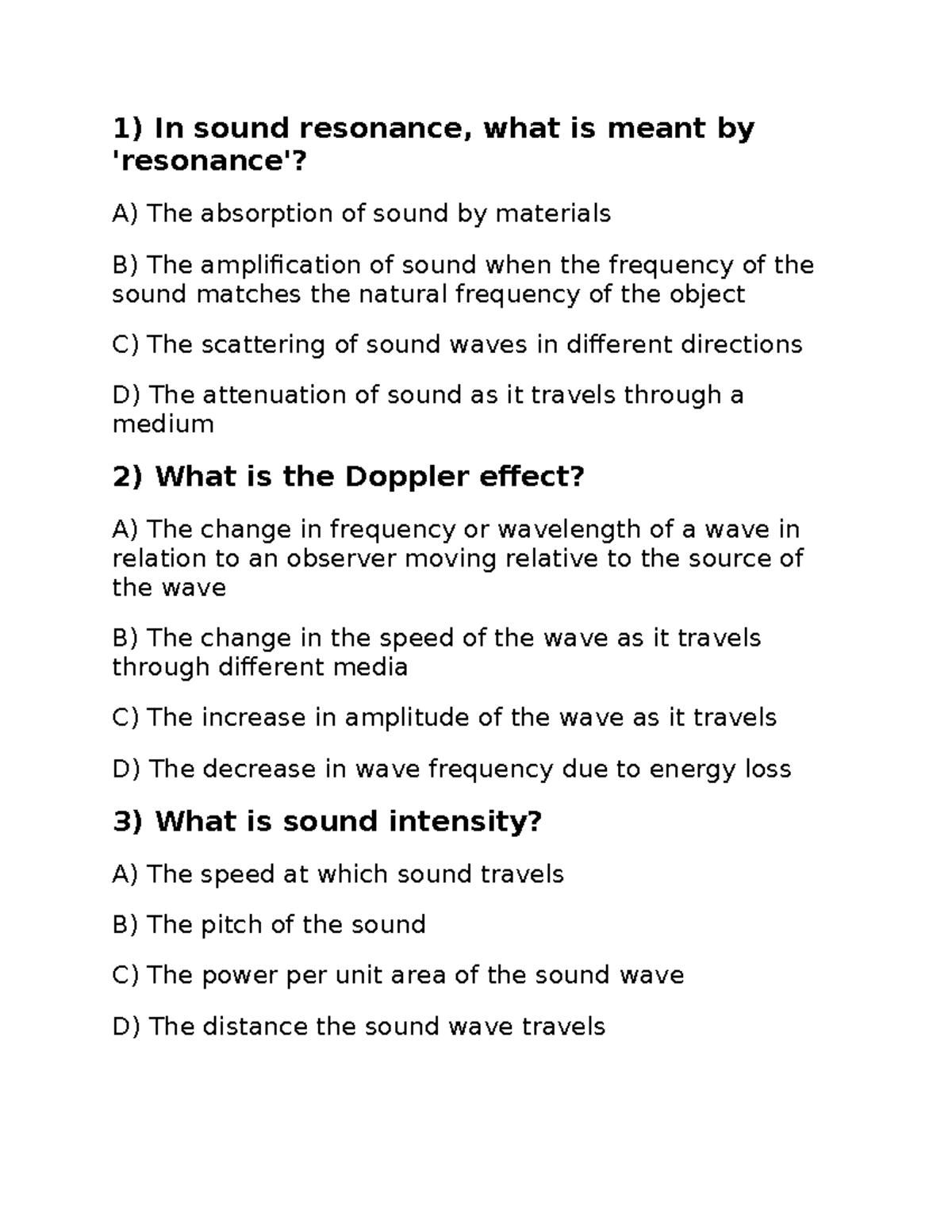 Quiz 4: Sound Resonance and Stress Concepts - Studocu