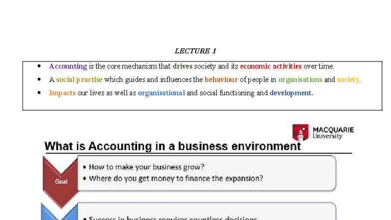 ACCOUNTING 101: LECTURE NOTES ON ACCOUNTING PRINCIPLES AND PRACTICES ...