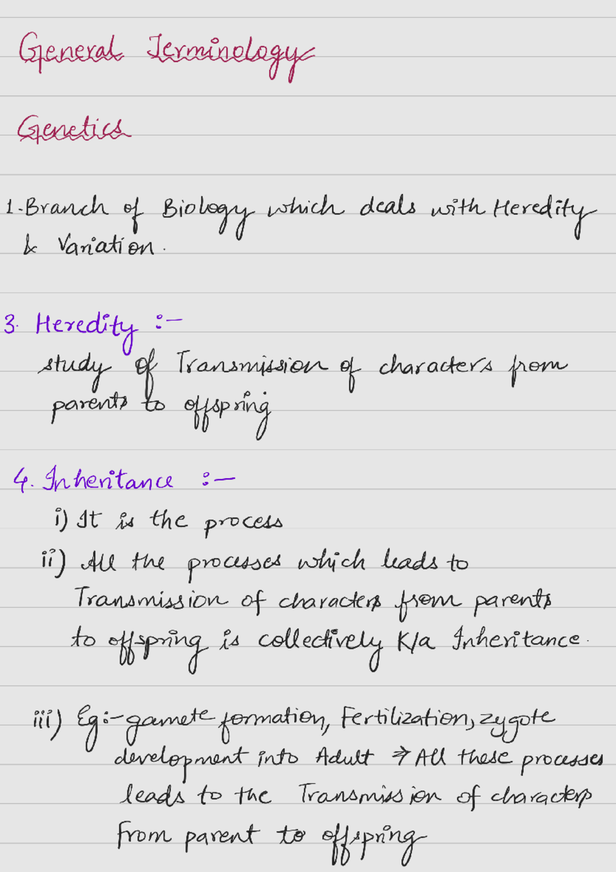 Genetics (BIO 101): Inheritance and Mendelian Principles Study Guide ...