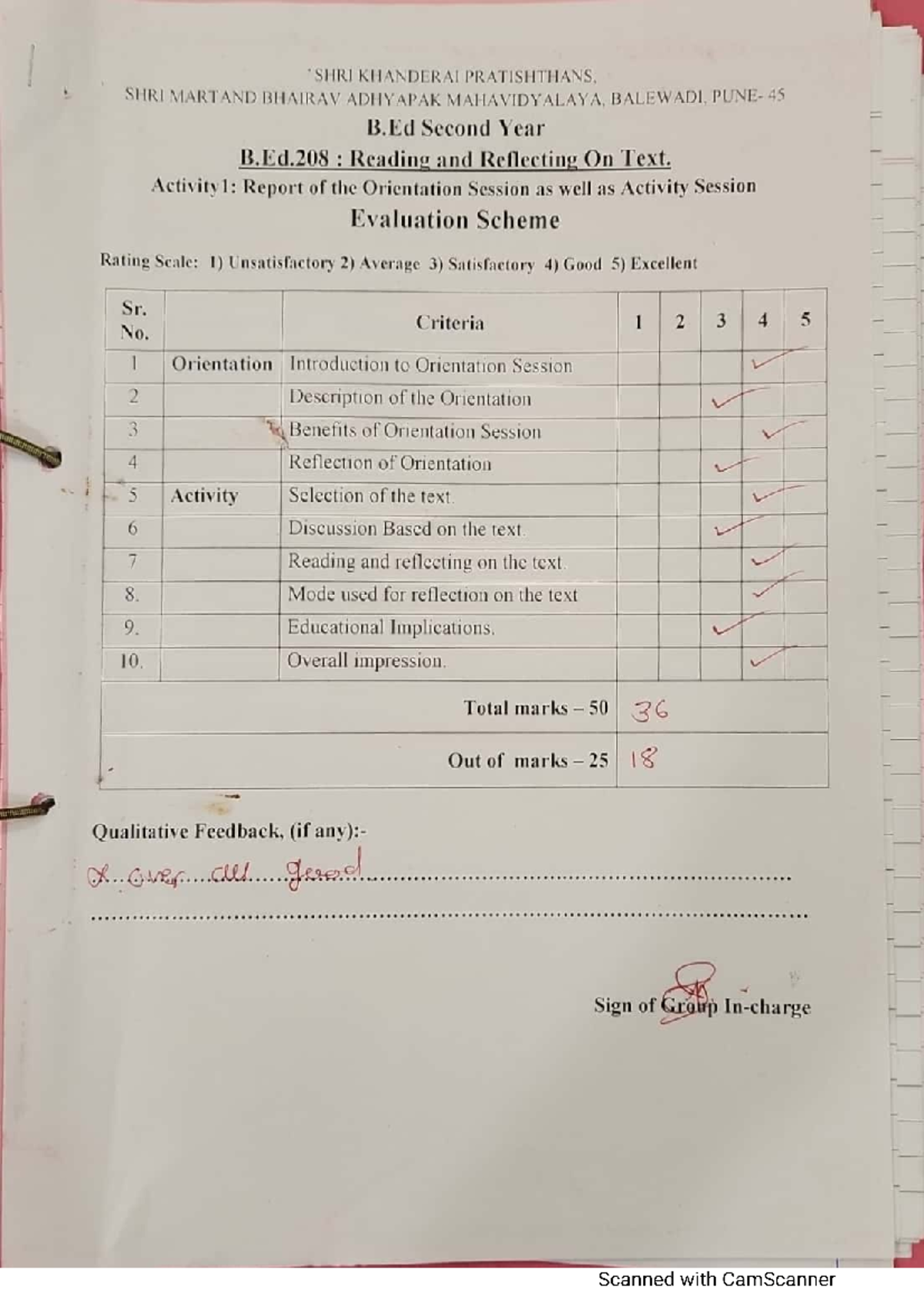 B ed 2nd year sample file 208 - B.Ed. - Studocu