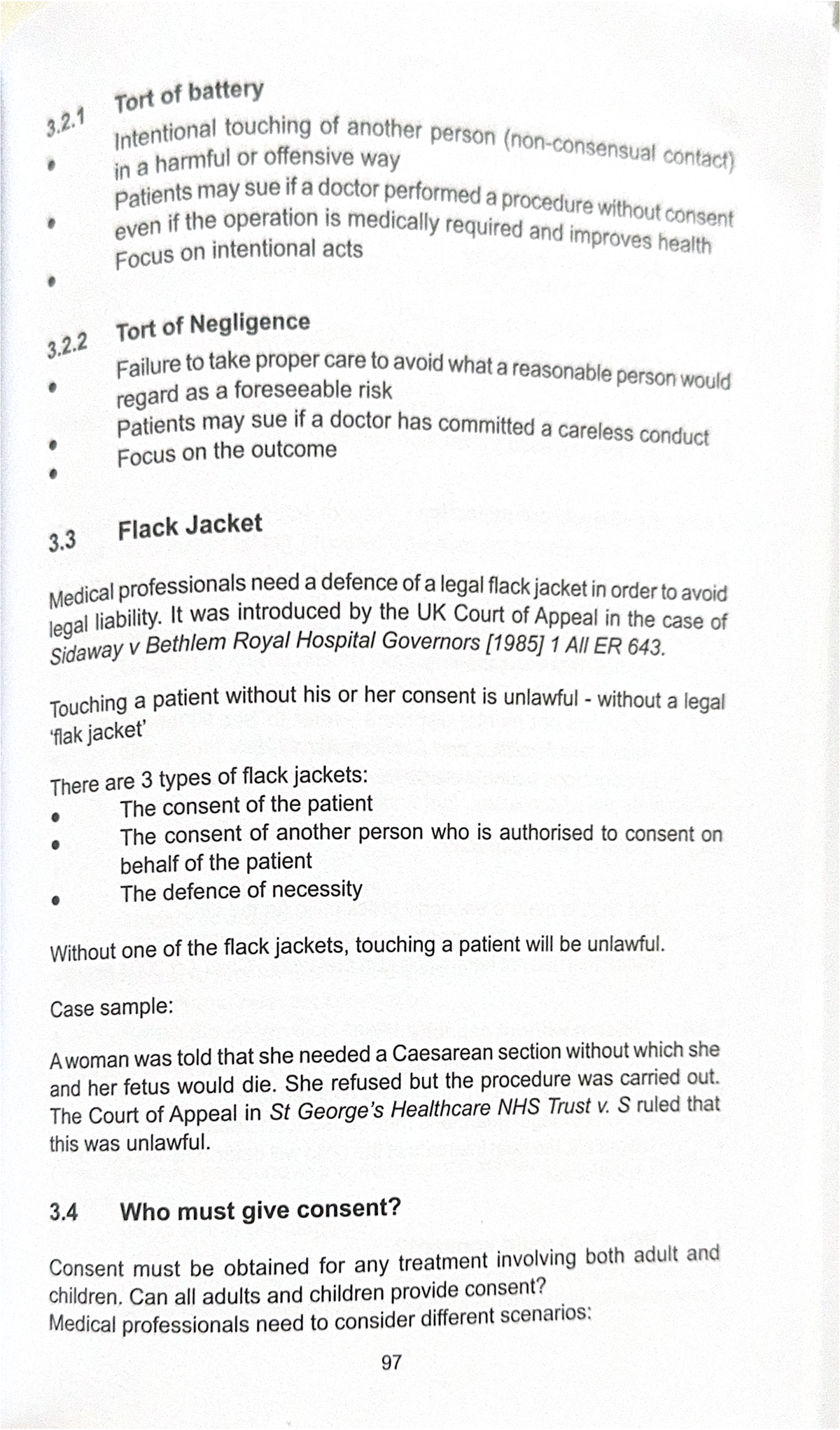 Lib2005 Flack Jacket - Medical Liability Notes and Case Studies - Studocu