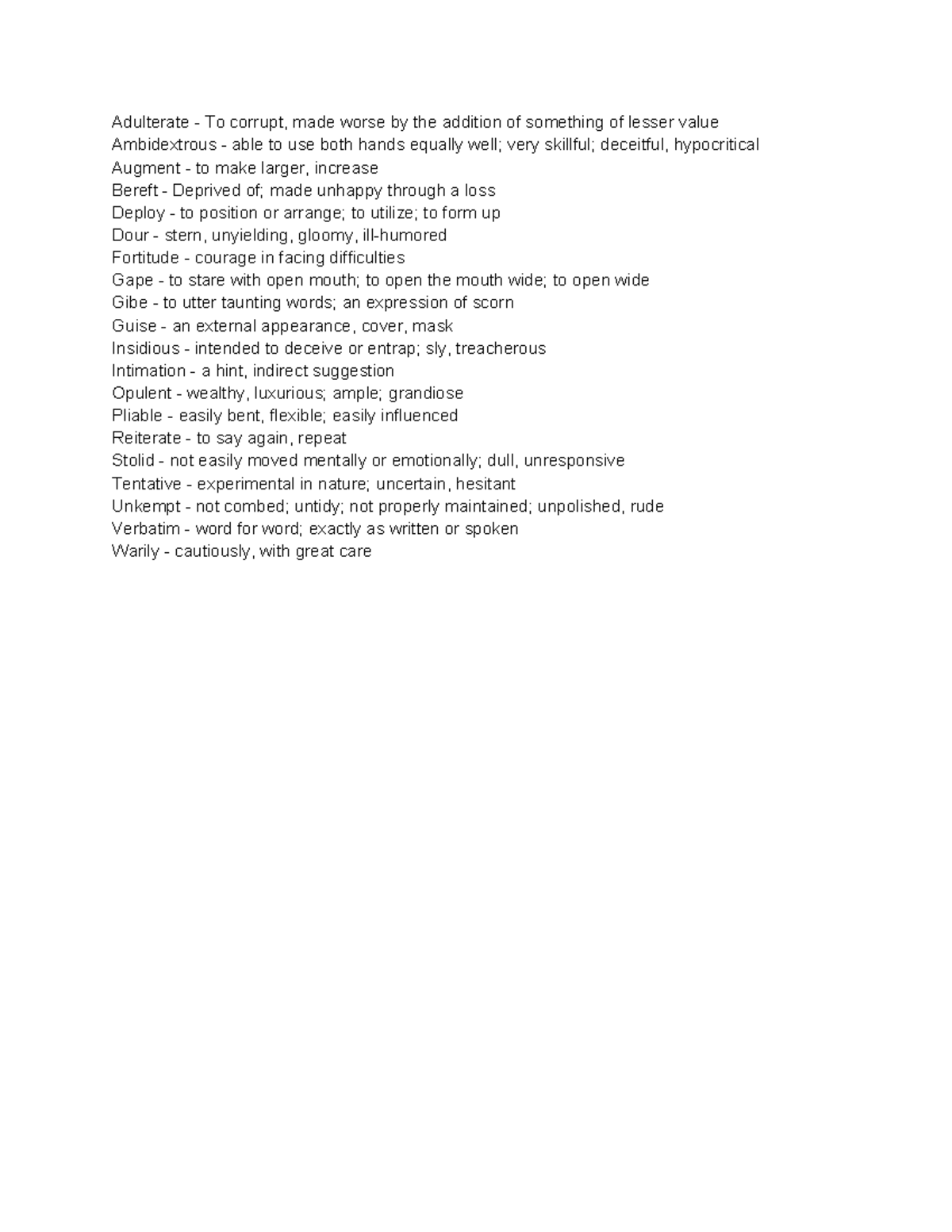 Vocabulary Definitions and Contextual Usage for Effective Communication ...