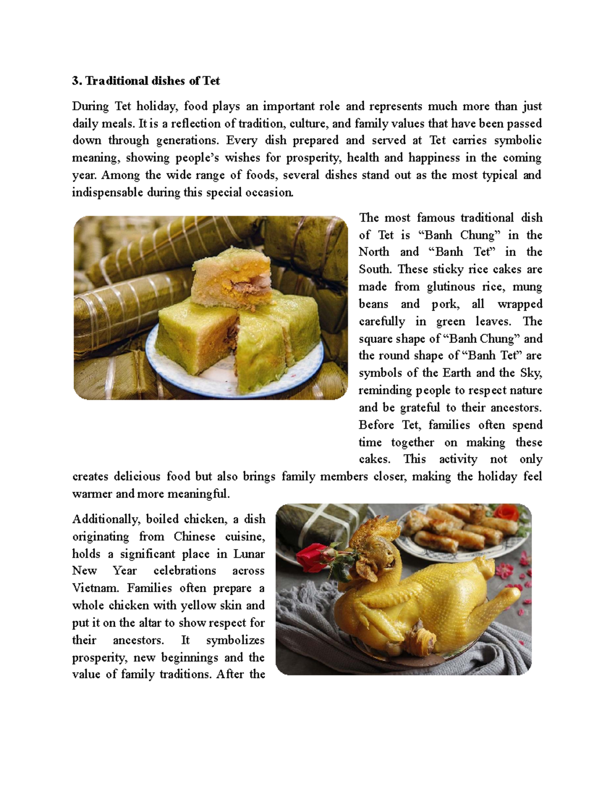 3. Traditional Dishes of Tet: Cultural Significance and Symbolism - Studocu
