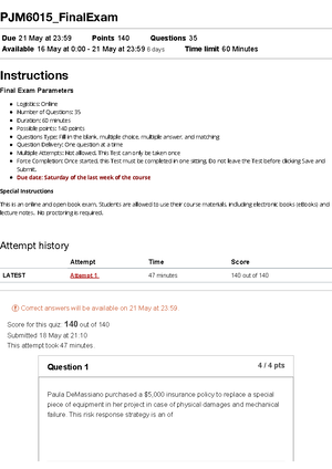 Project Management Ch4 - Chapter 04 Defining the Project Answer Key ...