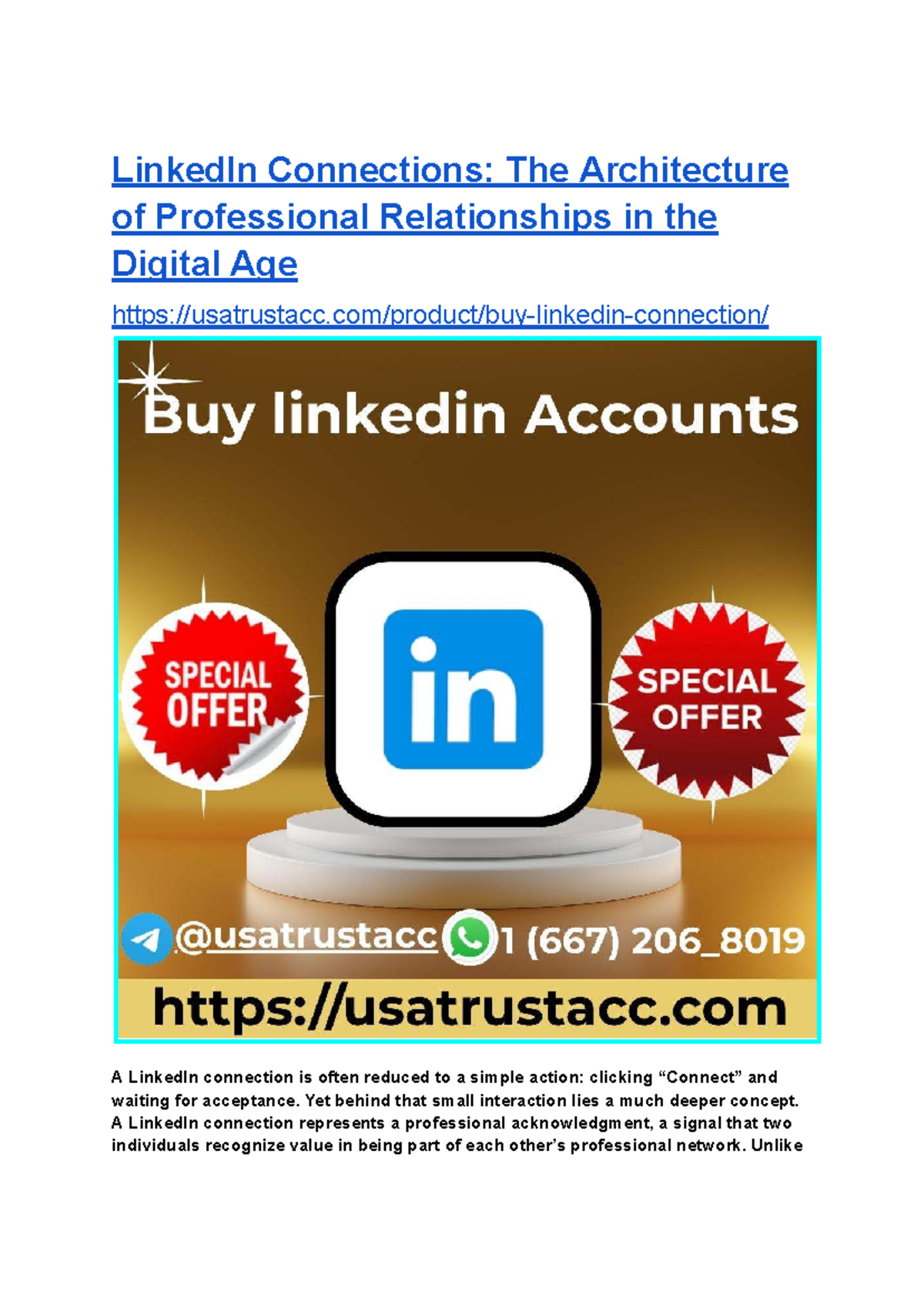 Buy LinkedIn Connections: Fast-Track Your Professional Network - Studocu
