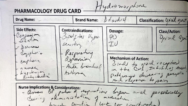 PHARMACOLOGY DRUG CARD: Key Info & Side Effects - Studocu