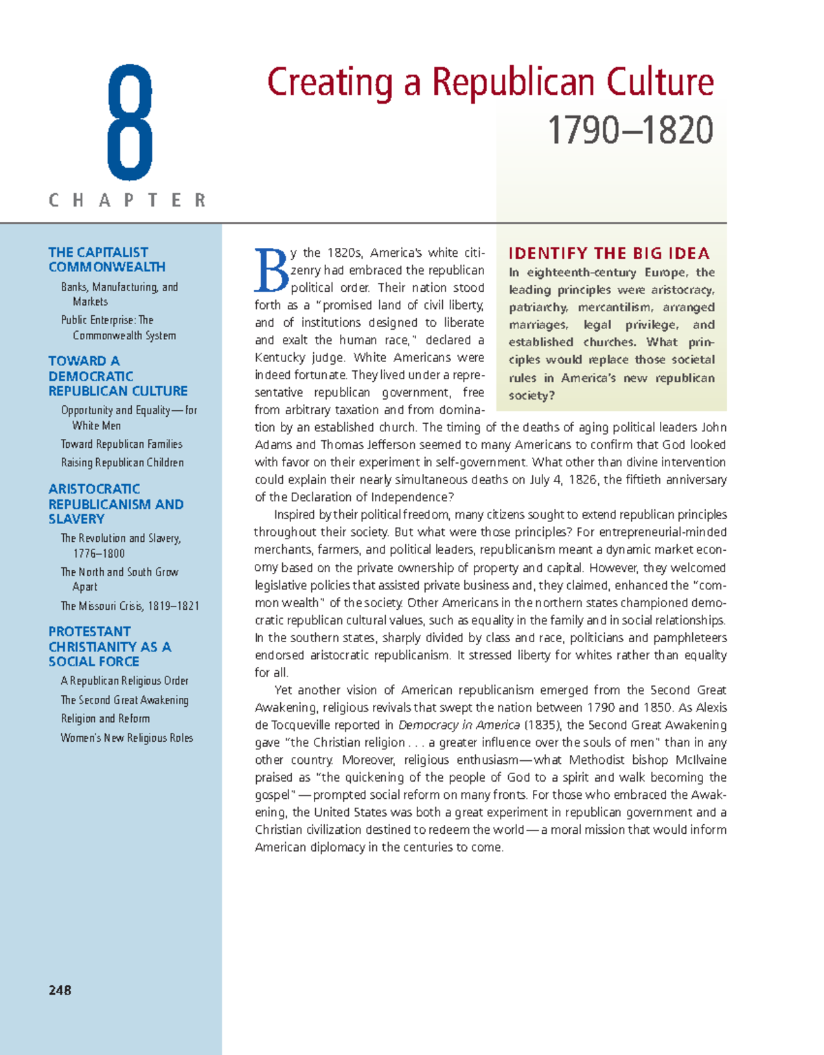 Creating a Republican Culture: America, 1790-1820 (AP® Course ...