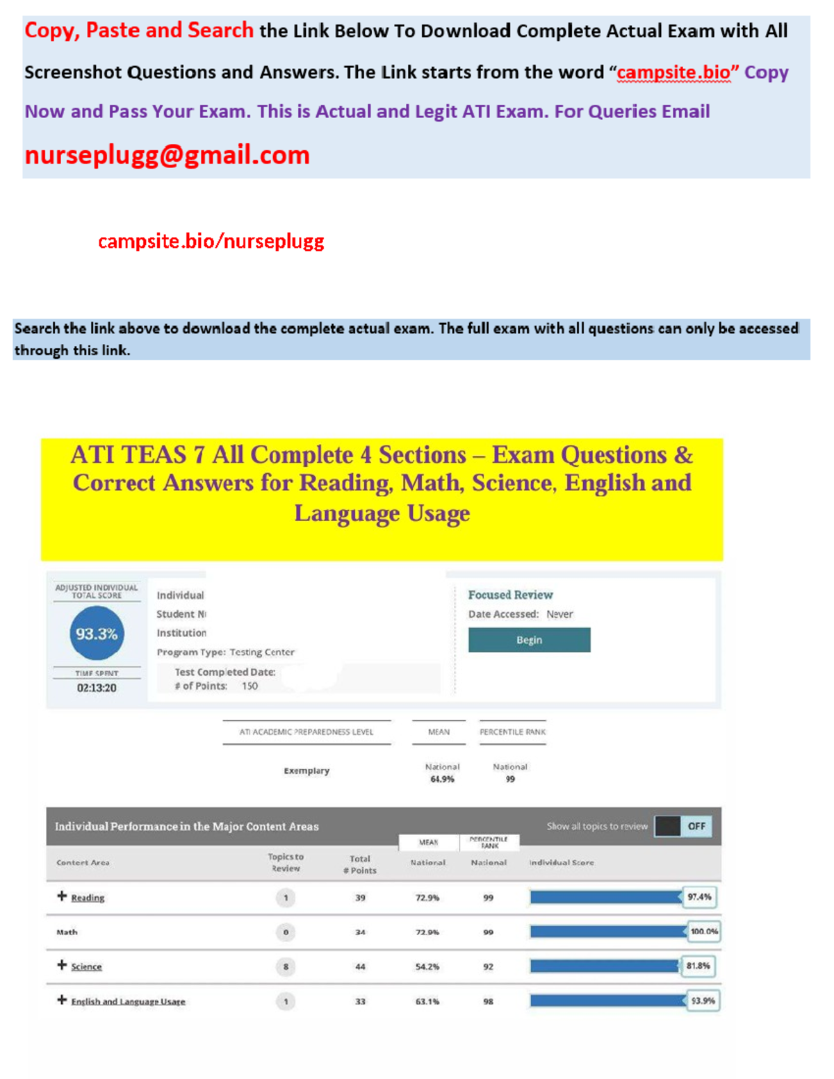 Complete ATI TEAS 7 Exam 2026 Bundle: All Subjects Q&A - Studocu