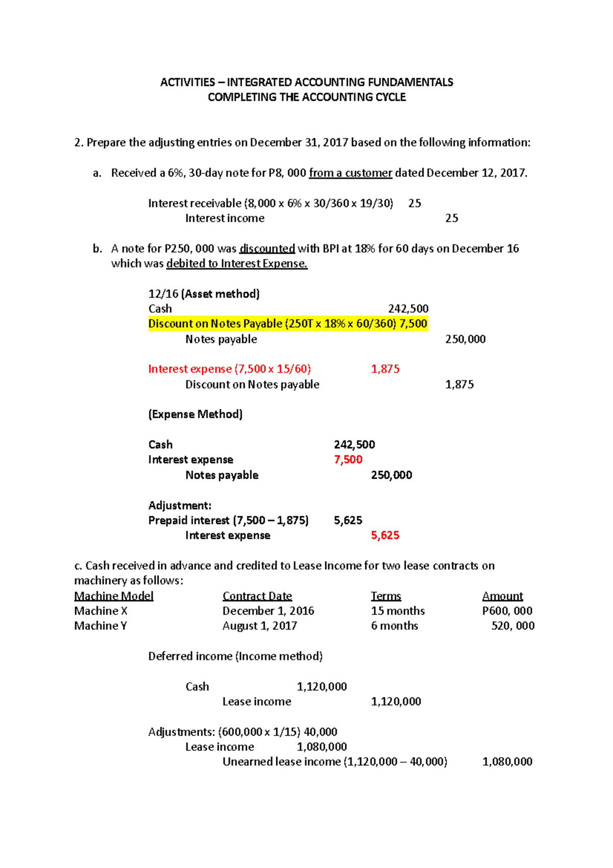 Adjusting Entries and Financial Statement Preparation - ACC 101 - Studocu