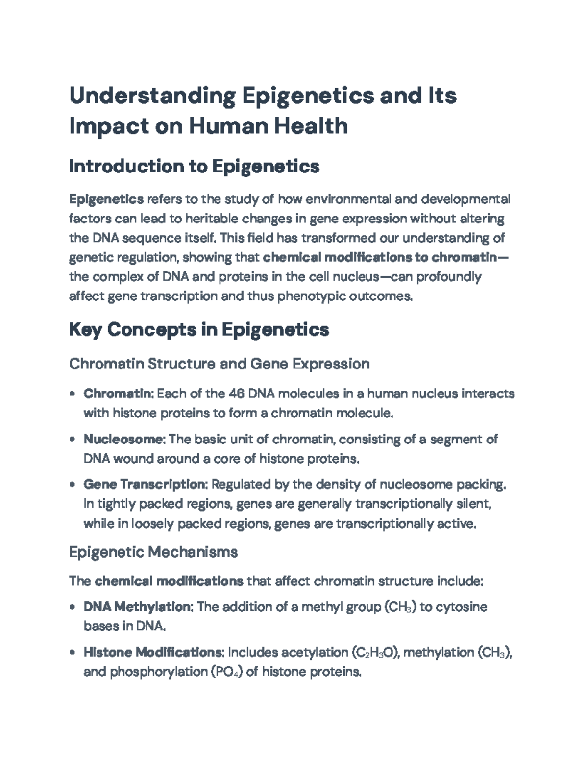 Understanding Epigenetics: Environmental Impact on Human Health ...