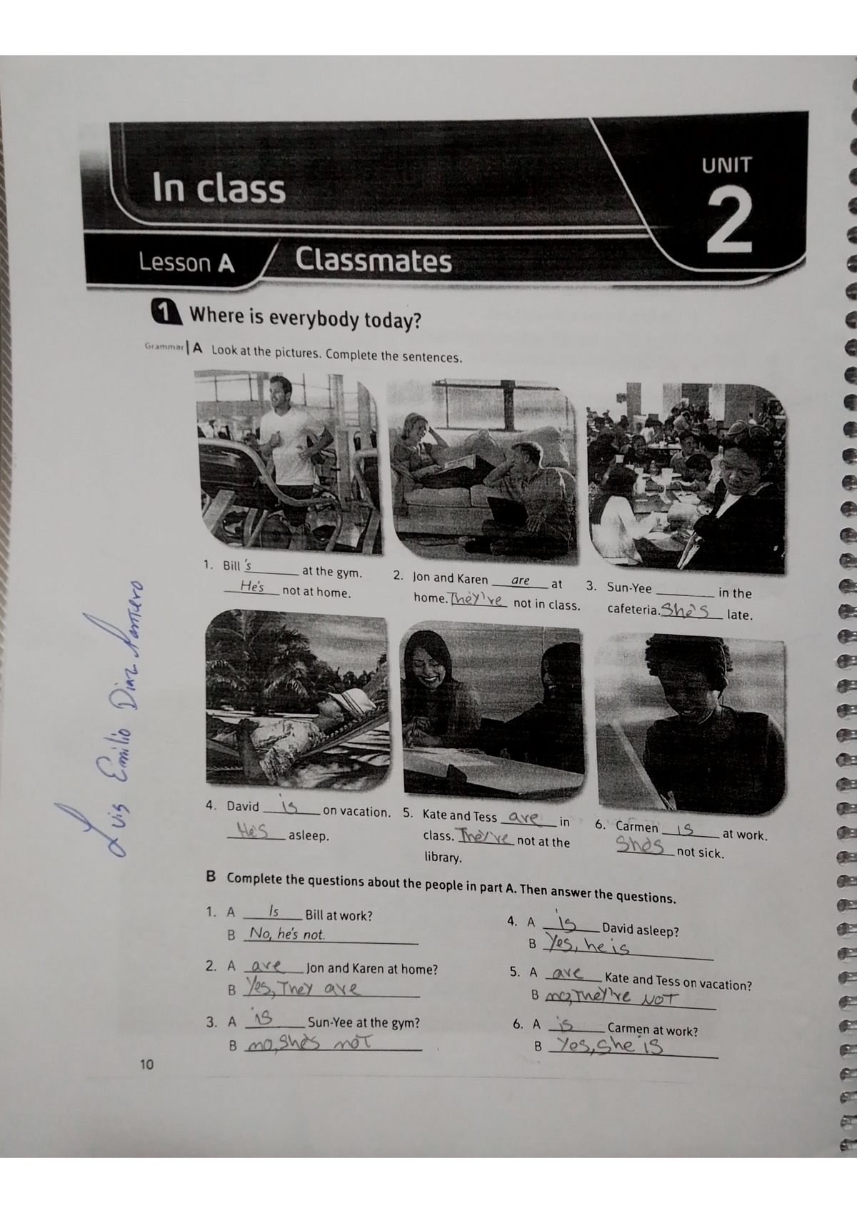 Workbook Unidad 2: Grammar and Vocabulary Exercises - Studocu