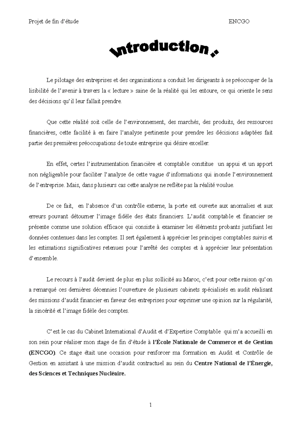 PFE Démarche d’audit comptable et financier du cycle trésorerie - École ...