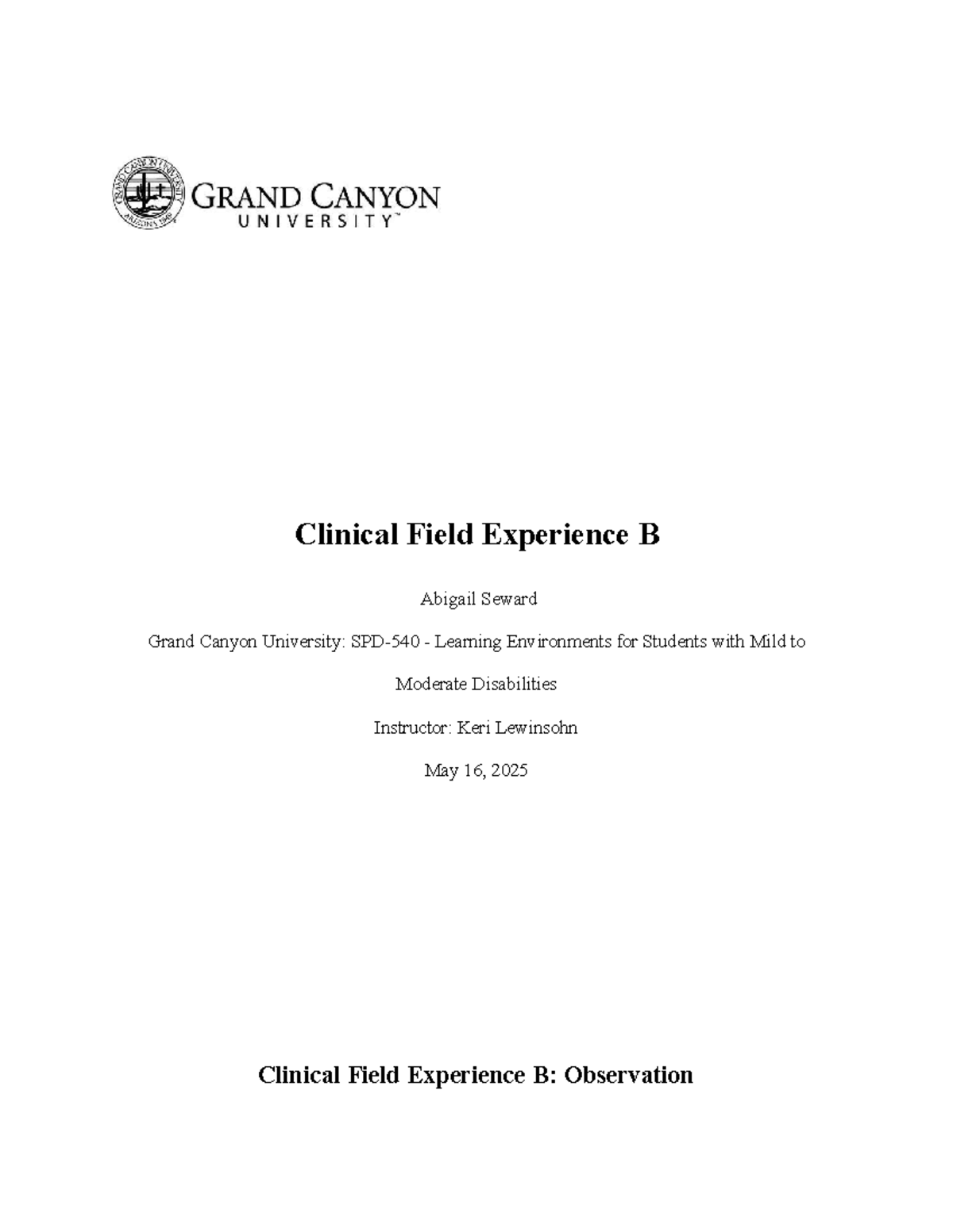 Clinical Field Experience B: 6th Grade Cursive Writing Observation ...