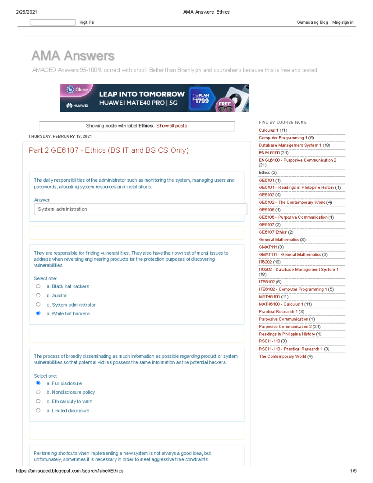 Pdfcoffee - Answers - AMAOED Answers 95-100% correct with proof. Better than Brainly and ...