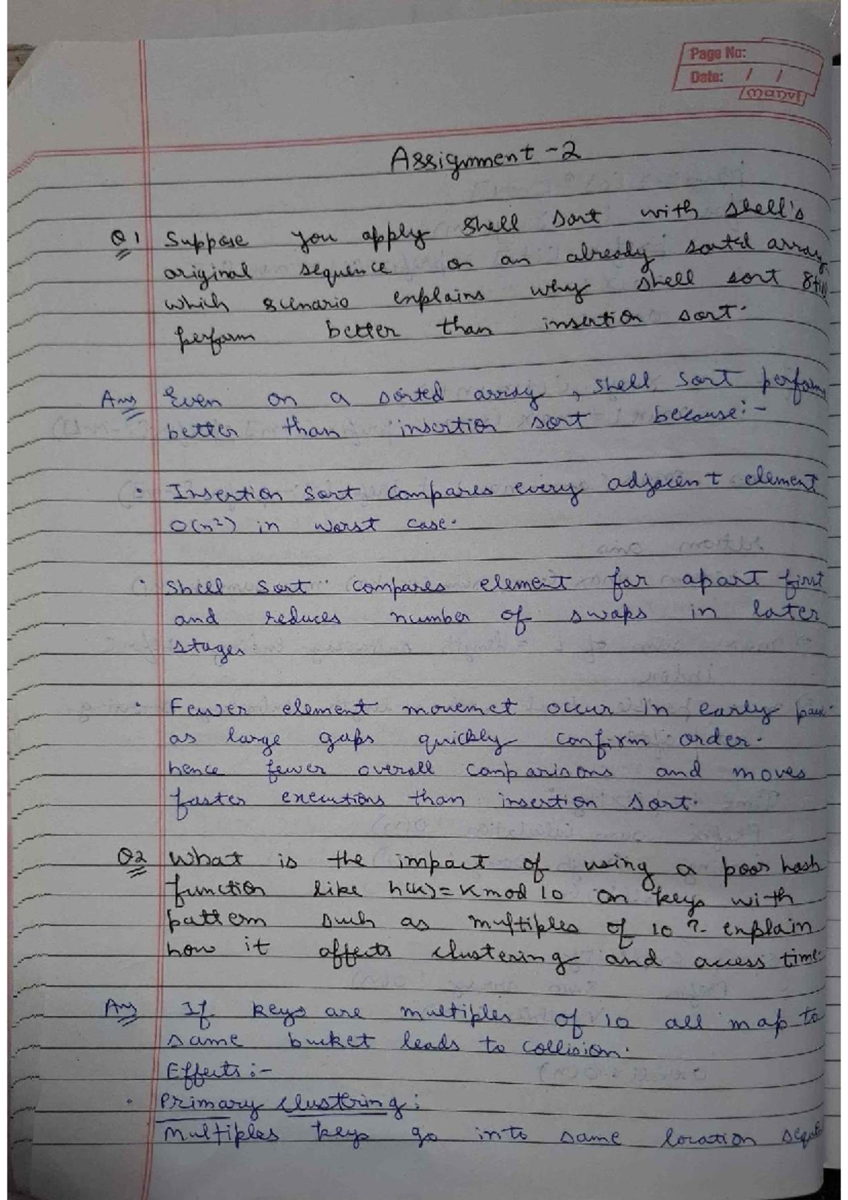 DSA 2401331530224 - Assignment 2: Shell Sort & Hash Table Analysis ...