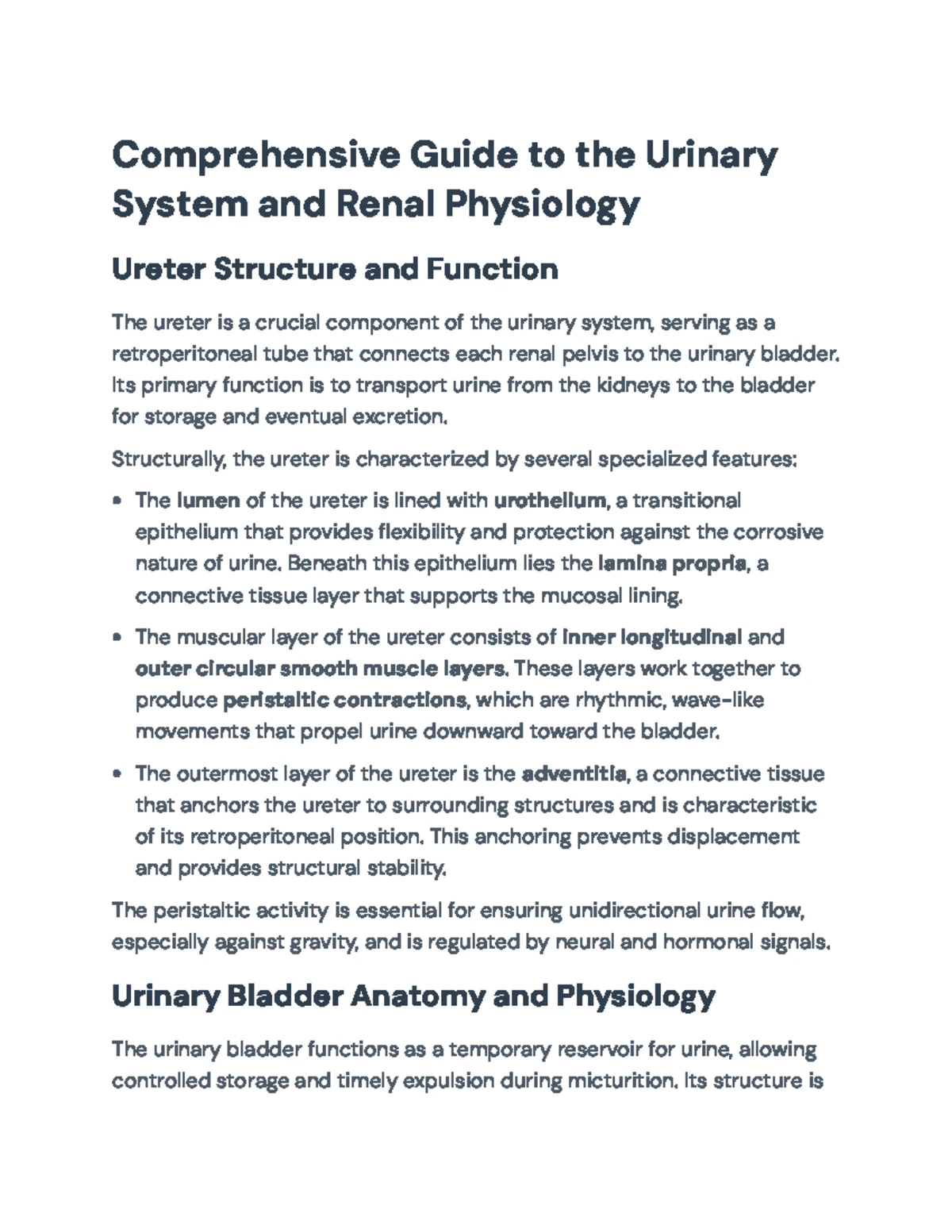 Urinary System Overview: Structure, Function, and Renal Processes (Bio ...