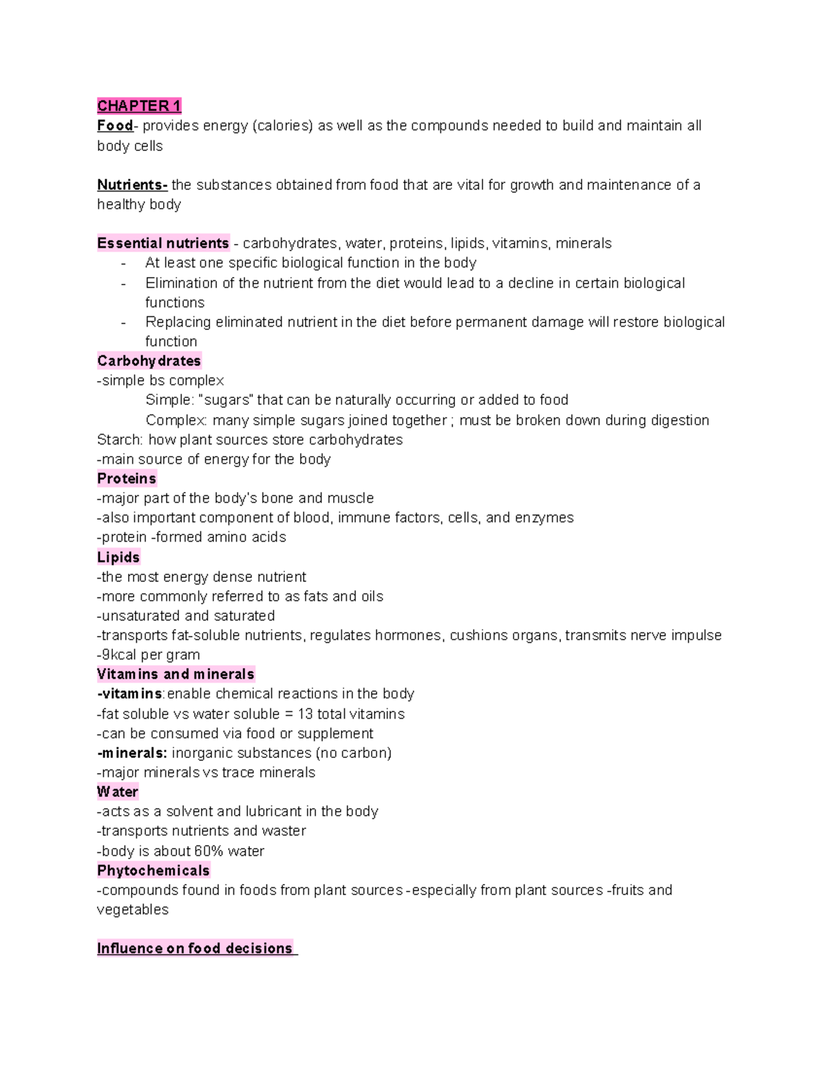 NUTR 101: Nutritional Science Overview - Key Concepts & Guidelines ...
