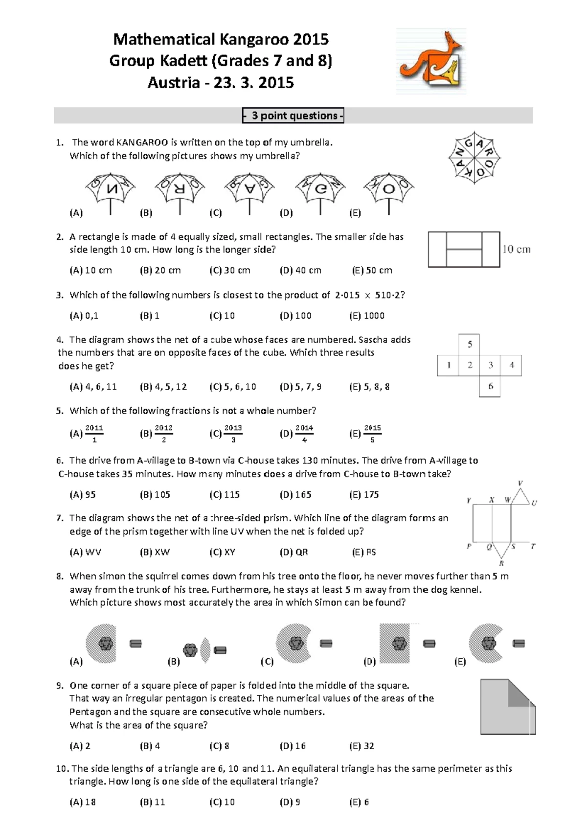 Year 8 Math Practice Exam - Ratios and Algebra (2024) - Studocu